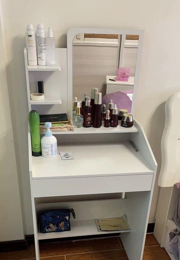 [READY STOCK] 60cm Dressing table with mirror & stool, Furniture & Home ...