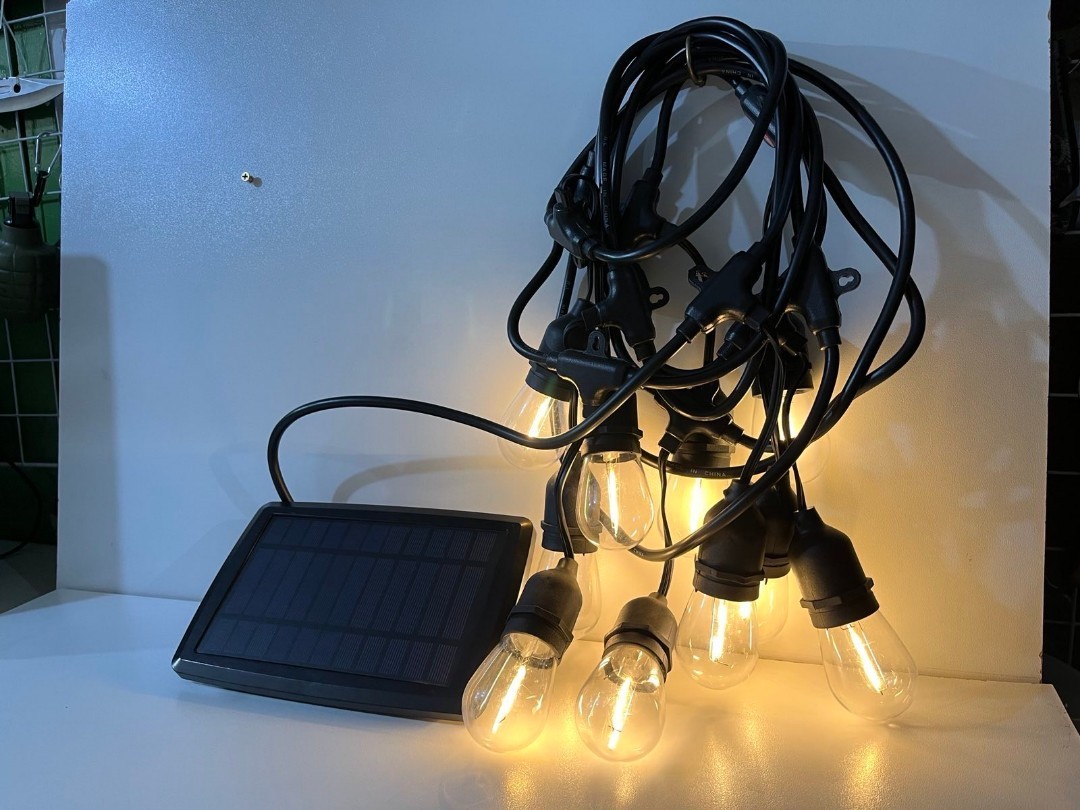 Solar Edison Lights String Patio Light, Furniture & Home Living ...
