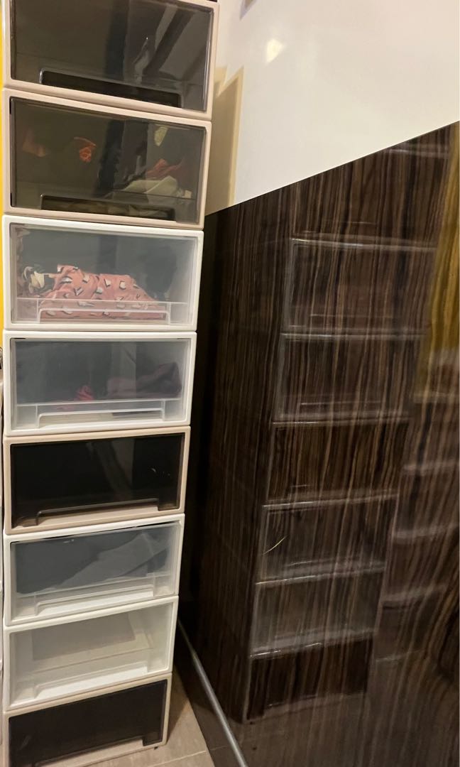 Stackable storage boxes (21L), Furniture & Home Living, Furniture ...