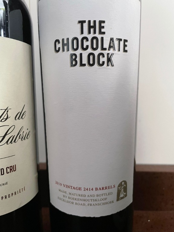 WINE: The Chocolate Block 2019, Food & Drinks, Alcoholic Beverages on ...