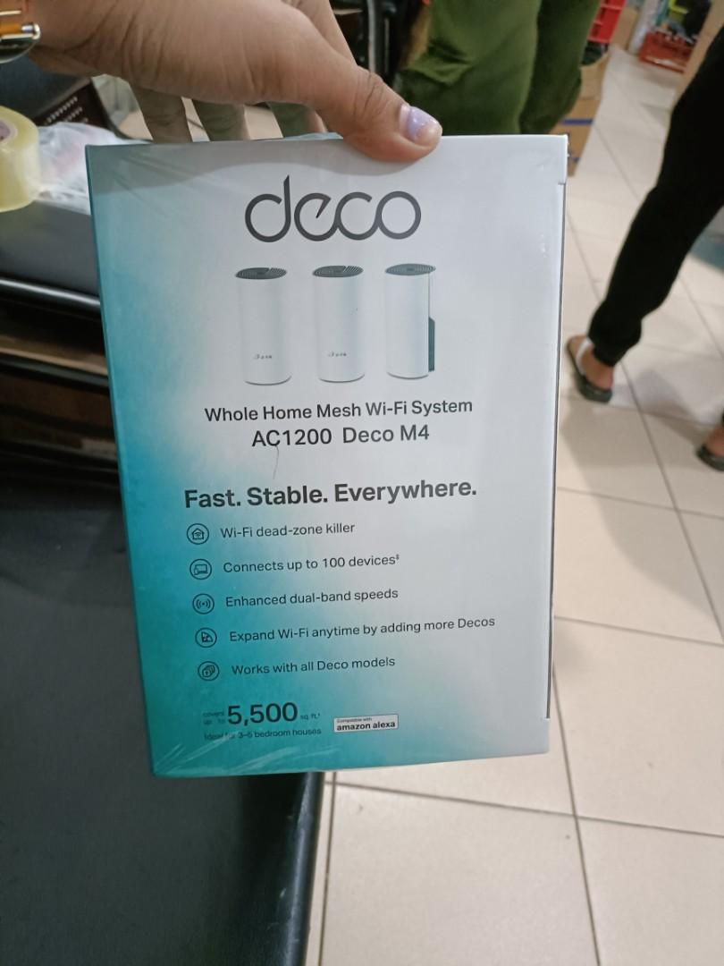 TP-LINK Deco M4 (3-pack) AC1200 Whole Home Mesh Wi-Fi System (Gigabit ...