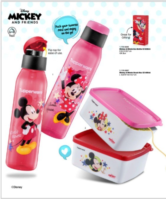Tupperware Mickey & Minnie, Furniture & Home Living, Kitchenware ...
