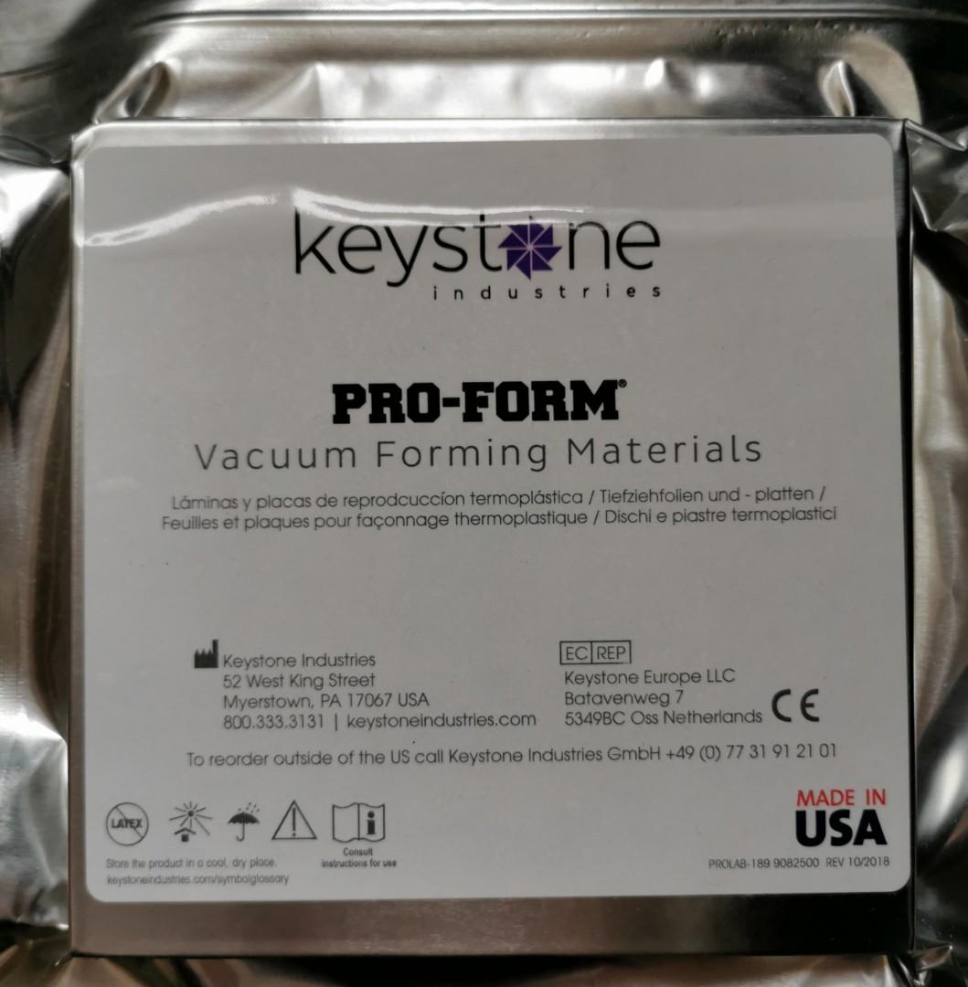 美國 USA Keystone Pro-Form Splint Material Thermoplastic牙膠片, 健康及營養食用品, 醫療 ...