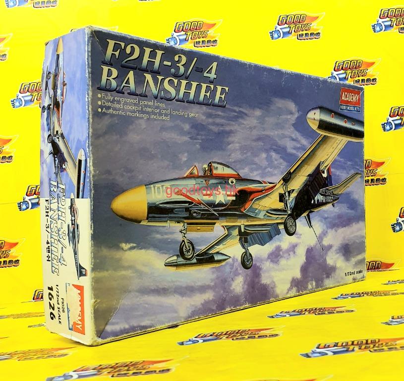 全新未砌 ACADEMY 1/72 F2H-3/-4 BANSHEE 戰機模型 (欠貼紙), 興趣及遊戲, 玩具 & 遊戲類 on Carousell