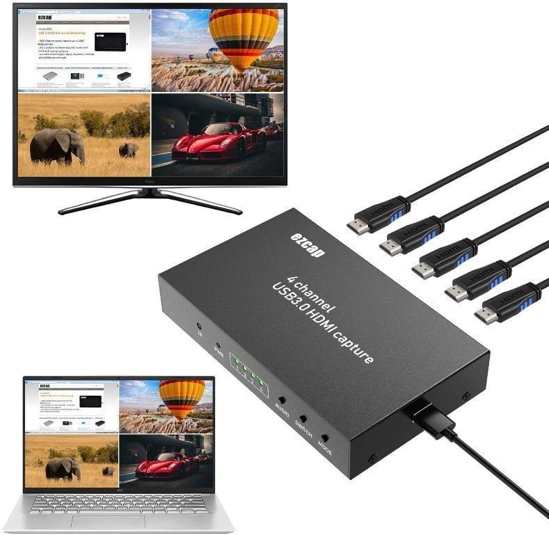 ( C5 ) EZCAP 4-In-1 HDMI HD Video Capture USB3.0 to PC Multi Camera ...