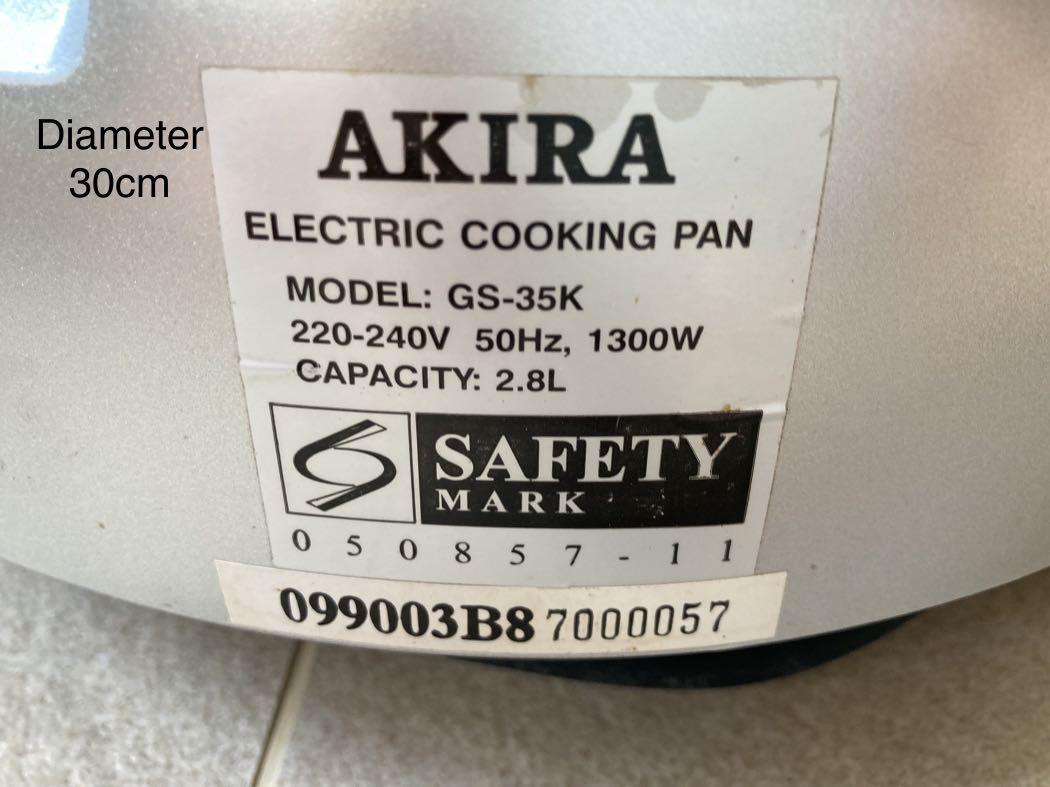 Akira Electric Cooking Pan / Hotpot, TV & Home Appliances, Kitchen ...