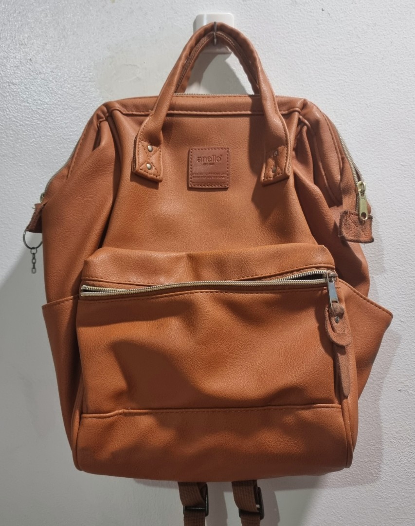Anello Leather Backpack, Women's Fashion, Bags & Wallets, Backpacks on ...