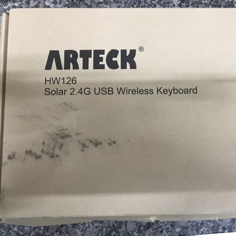ARTECK HW126 2.4G USB Full Size Solar Recharging Keyboard, Built in ...