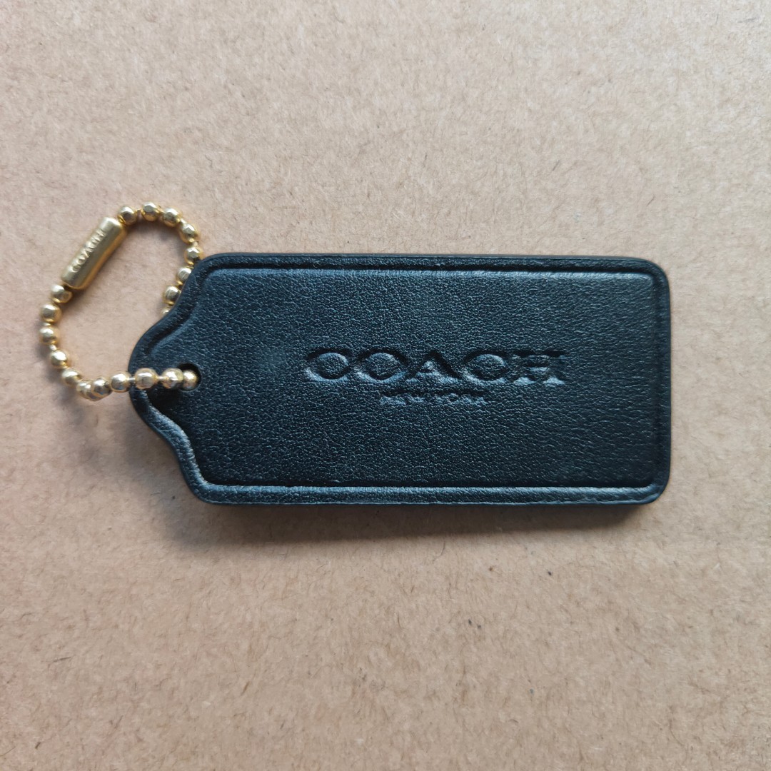 Authentic Black COACH New York Bag Hang Key Tag, Luxury, Accessories on ...