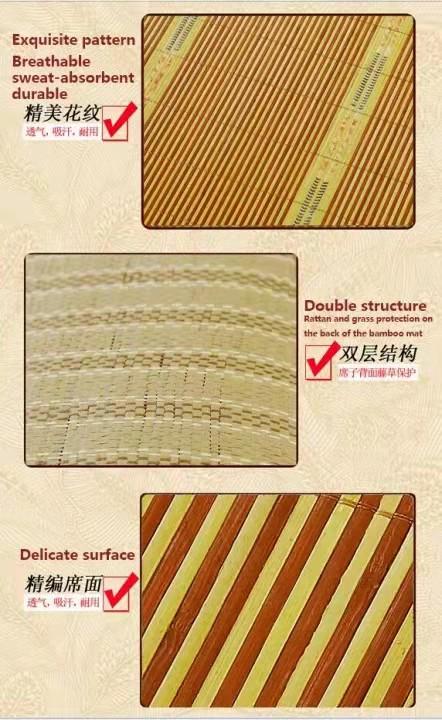 Bamboo summer mat banig for student dormitory, Furniture & Home Living ...