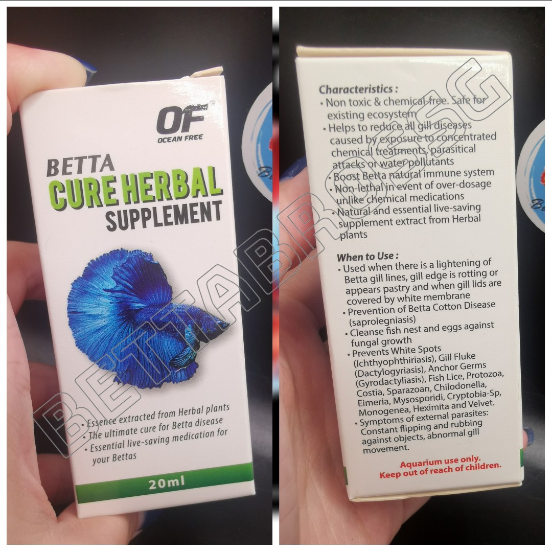 Ocean Free Betta Cure Herbal Supplement, Pet Supplies, Health ...