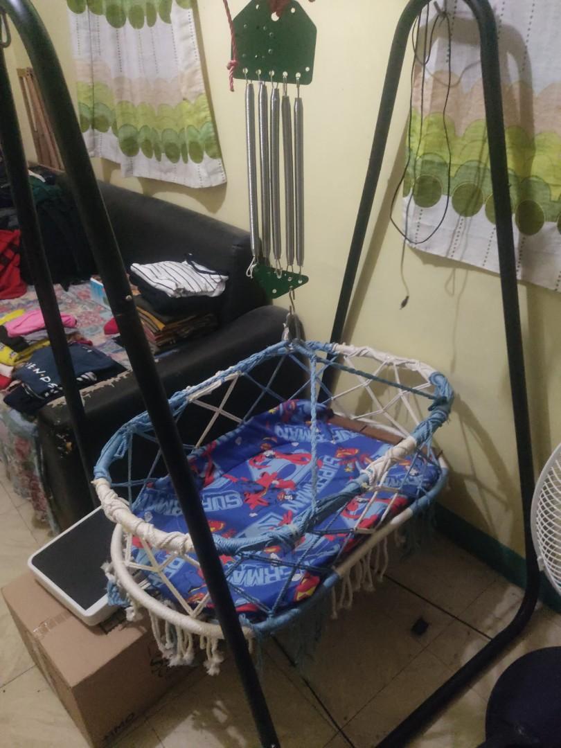 Duyan with metal stand (Up down machine not included), Babies & Kids ...