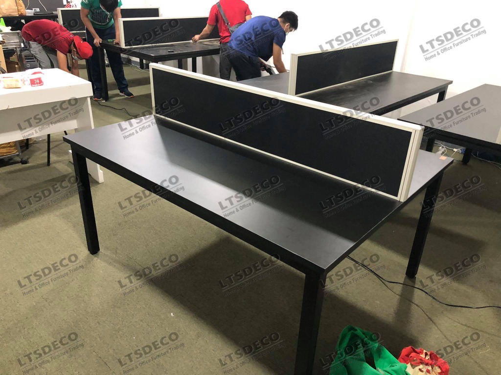 Freestanding laminated table workstation office partition furniture ...