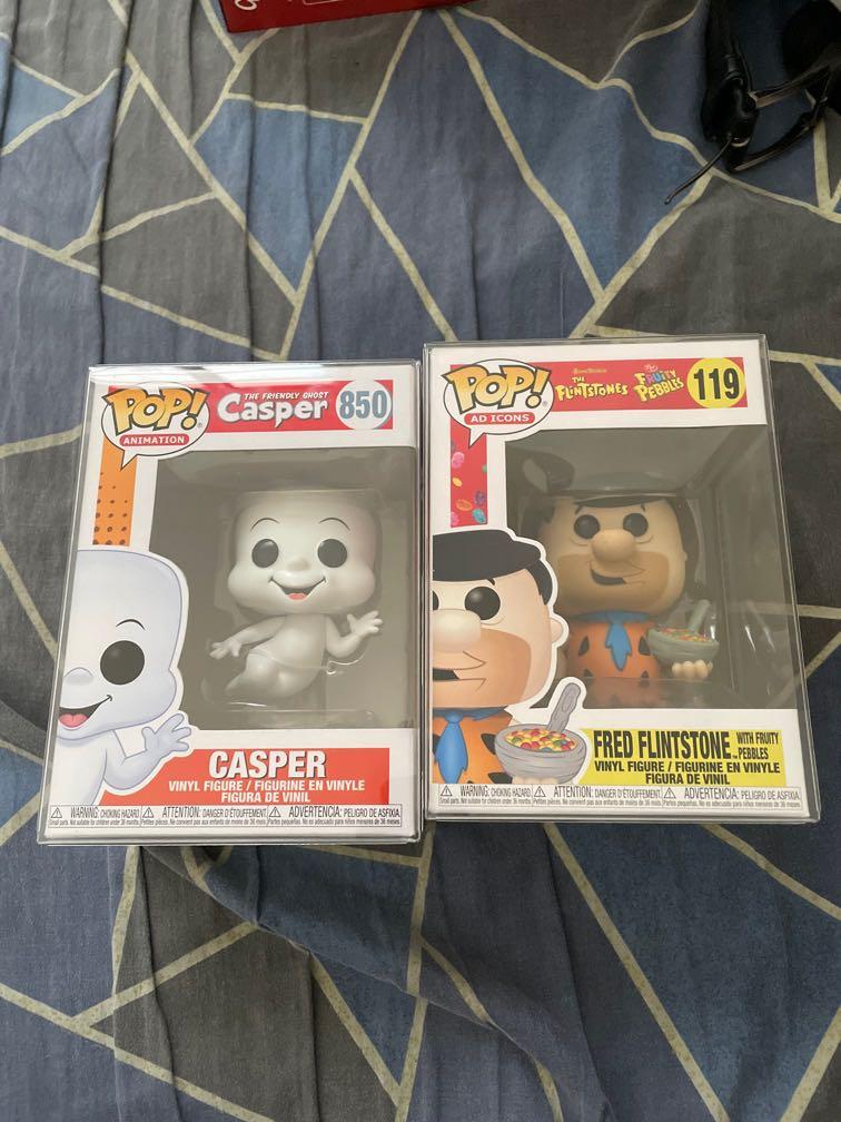 Funko Pop Casper and Fred Flintstone with fruity pebbles, Hobbies ...
