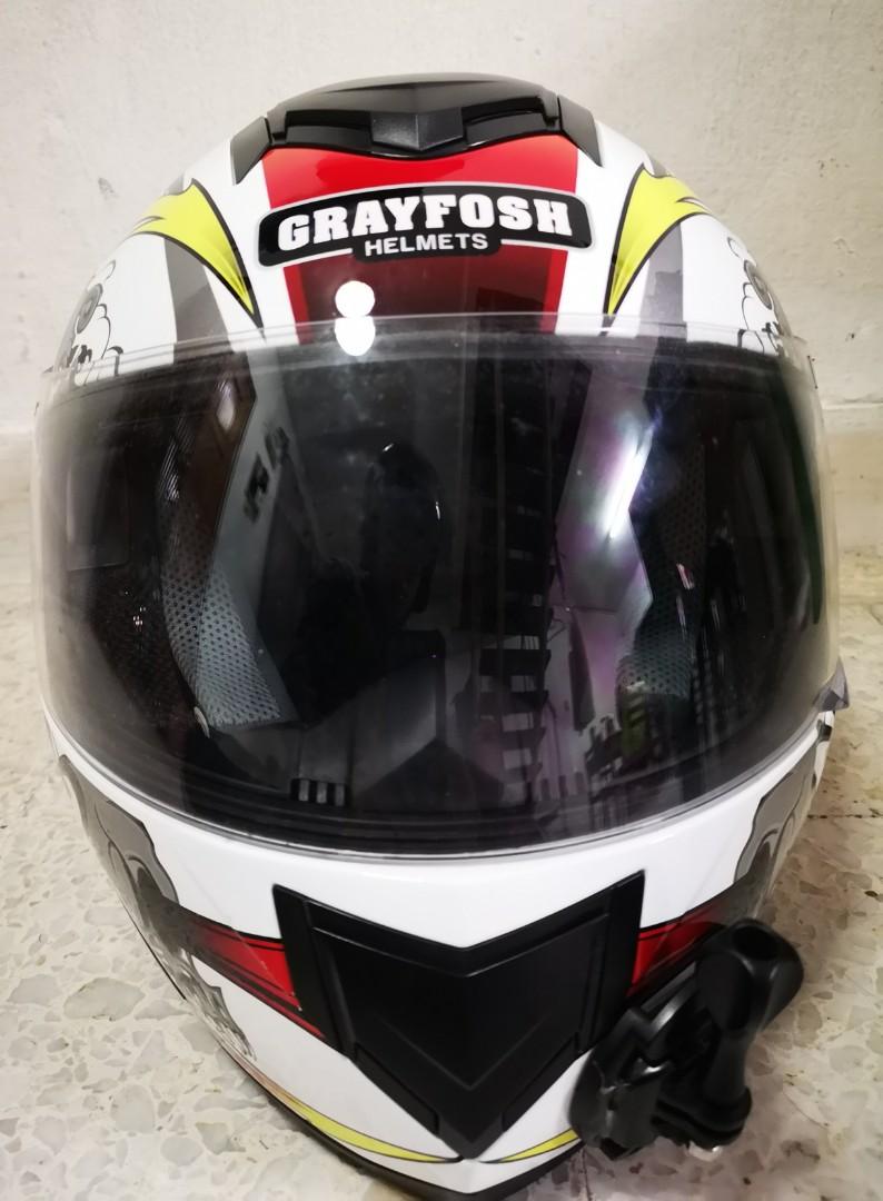 GRAYFOSH Full Face Helmet, Motorbikes on Carousell