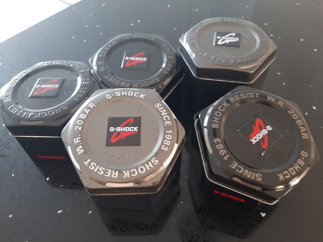 G-Shock metal boxes, Men's Fashion, Watches & Accessories, Accessory ...