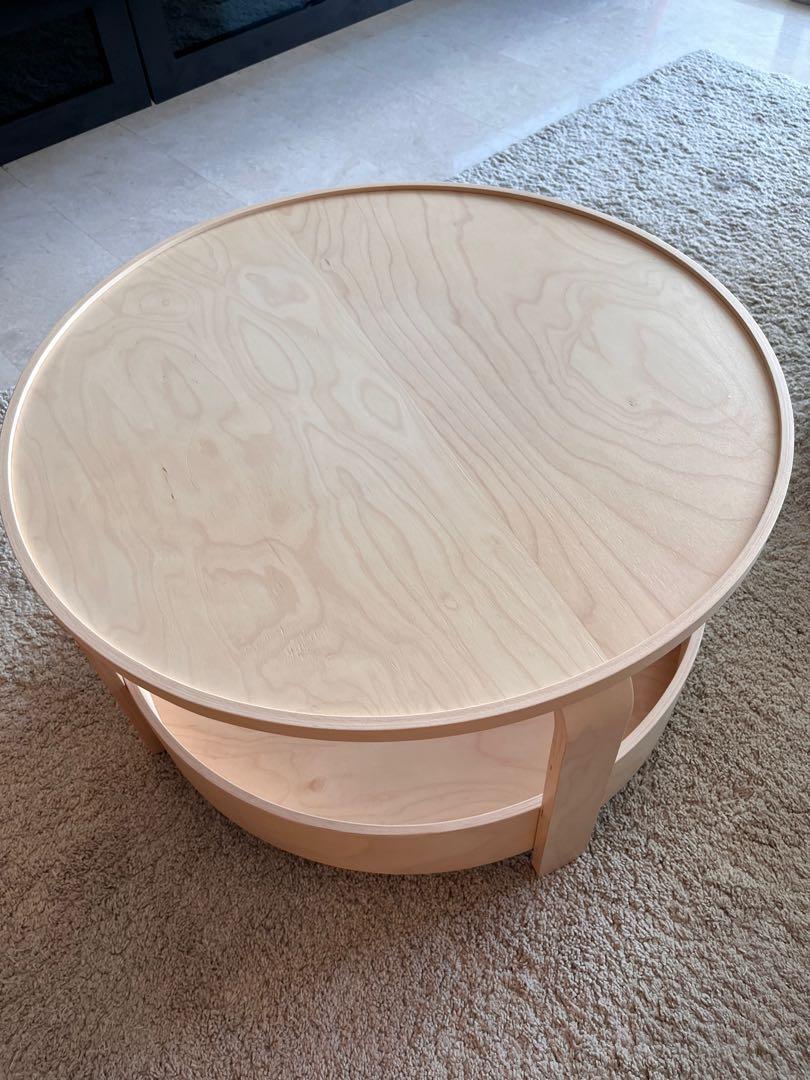 IKEA BORGEBY Round Coffee table, birch veneer, 70 cm, Furniture & Home ...