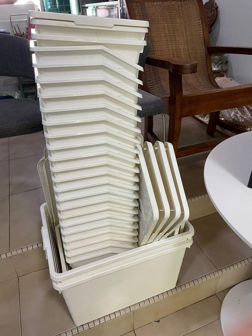 IKEA SOCKERBIT Box, white, various sizes, Furniture & Home Living, Home ...