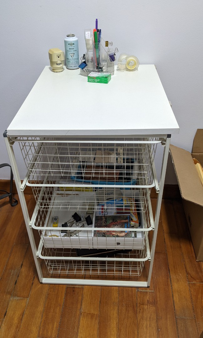 Ikea wire drawer unit, Furniture & Home Living, Furniture, Shelves ...