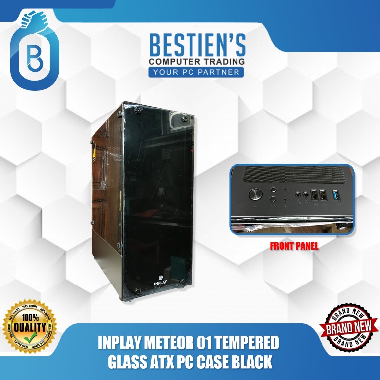 INPLAY METEOR 01 TEMPERED GLASS ATX PC CASE BLACK, Computers & Tech ...