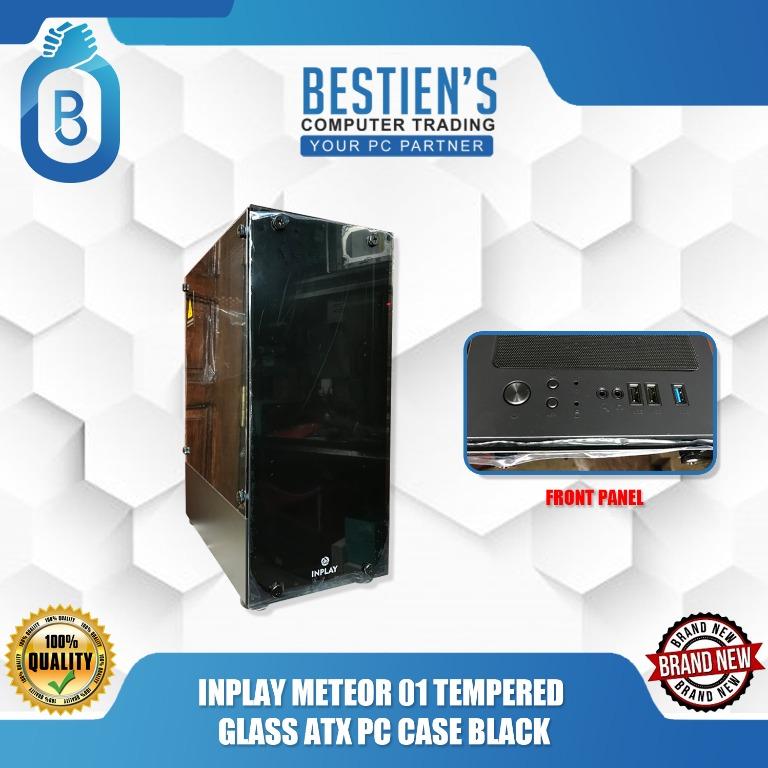 INPLAY METEOR 01 TEMPERED GLASS ATX PC CASE BLACK, Computers & Tech ...