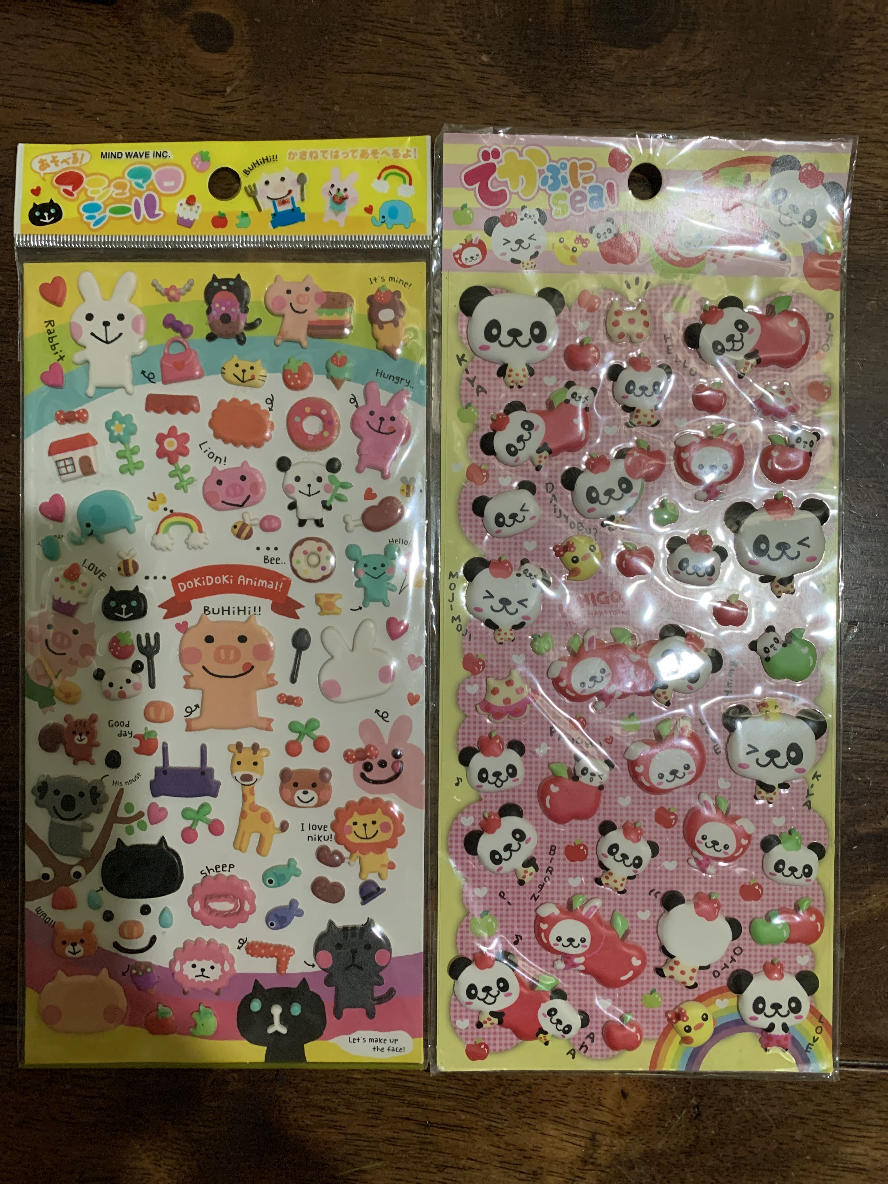 (Part 1) Japanese puffy stickers, Hobbies & Toys, Stationery & Craft ...
