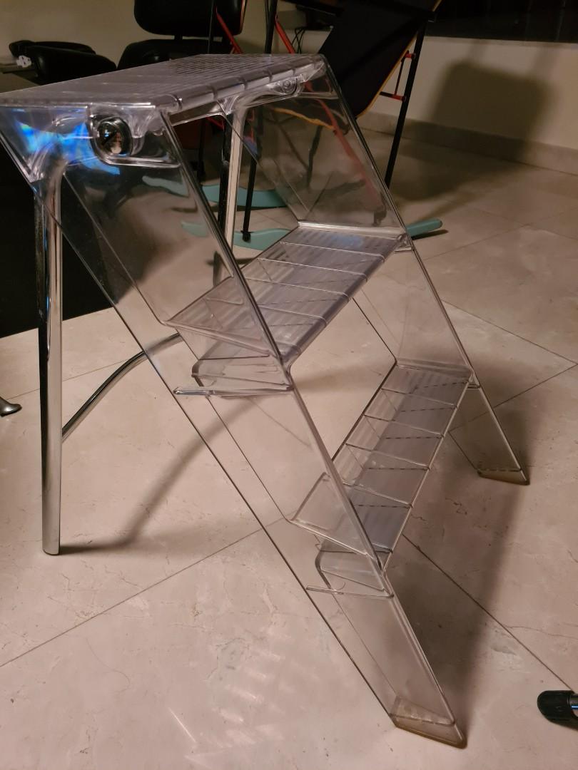 Kartell upper step ladder, clear, Furniture & Home Living, Home Decor ...