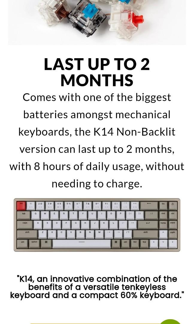 Keychon k14 70% layout, Computers & Tech, Laptops & Notebooks on Carousell