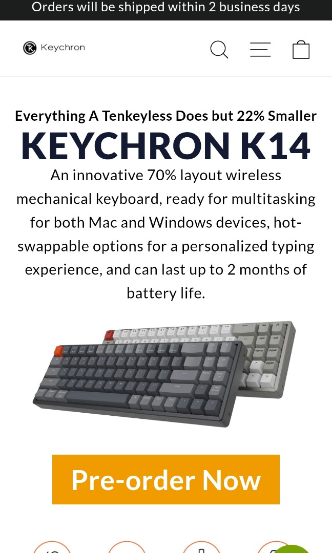 Keychon k14 70% layout, Computers & Tech, Laptops & Notebooks on Carousell