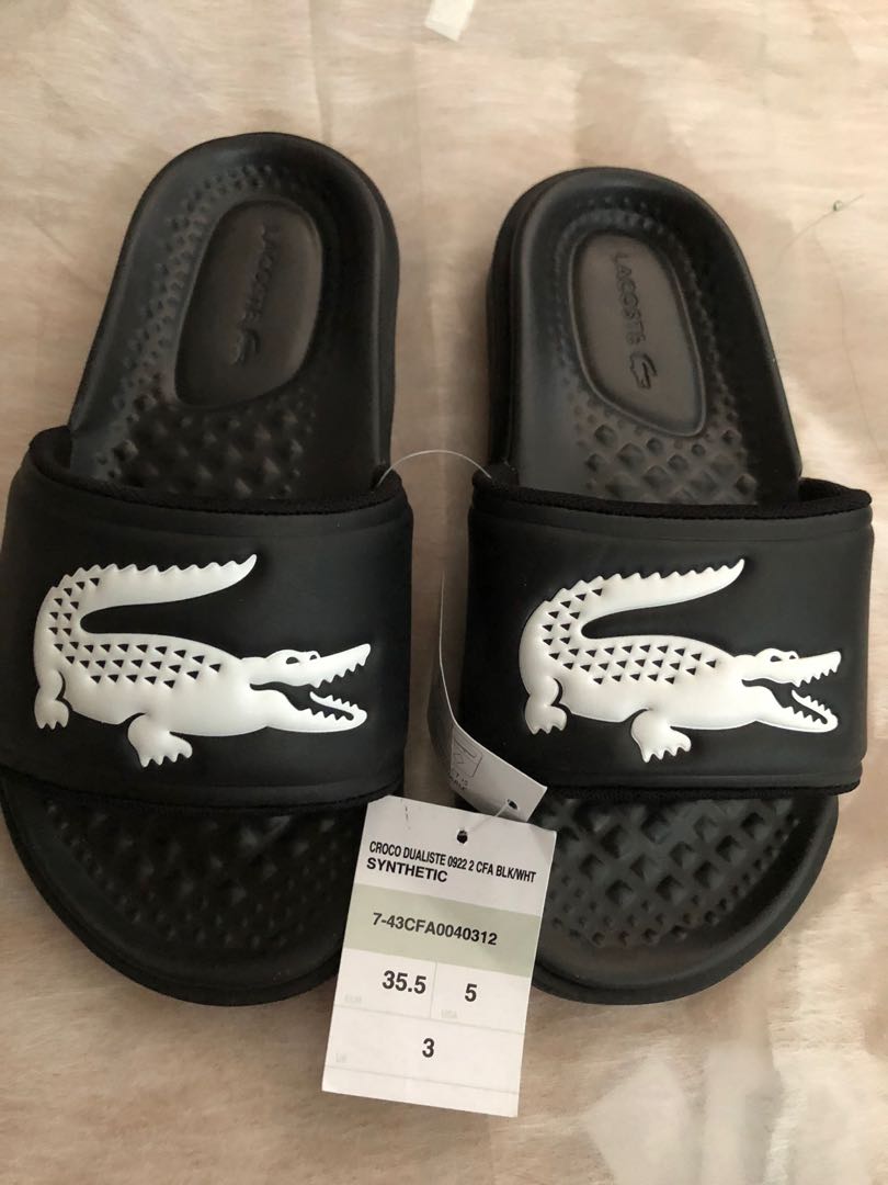 Lacoste slide, Men's Fashion, Footwear, Slippers & Slides on Carousell