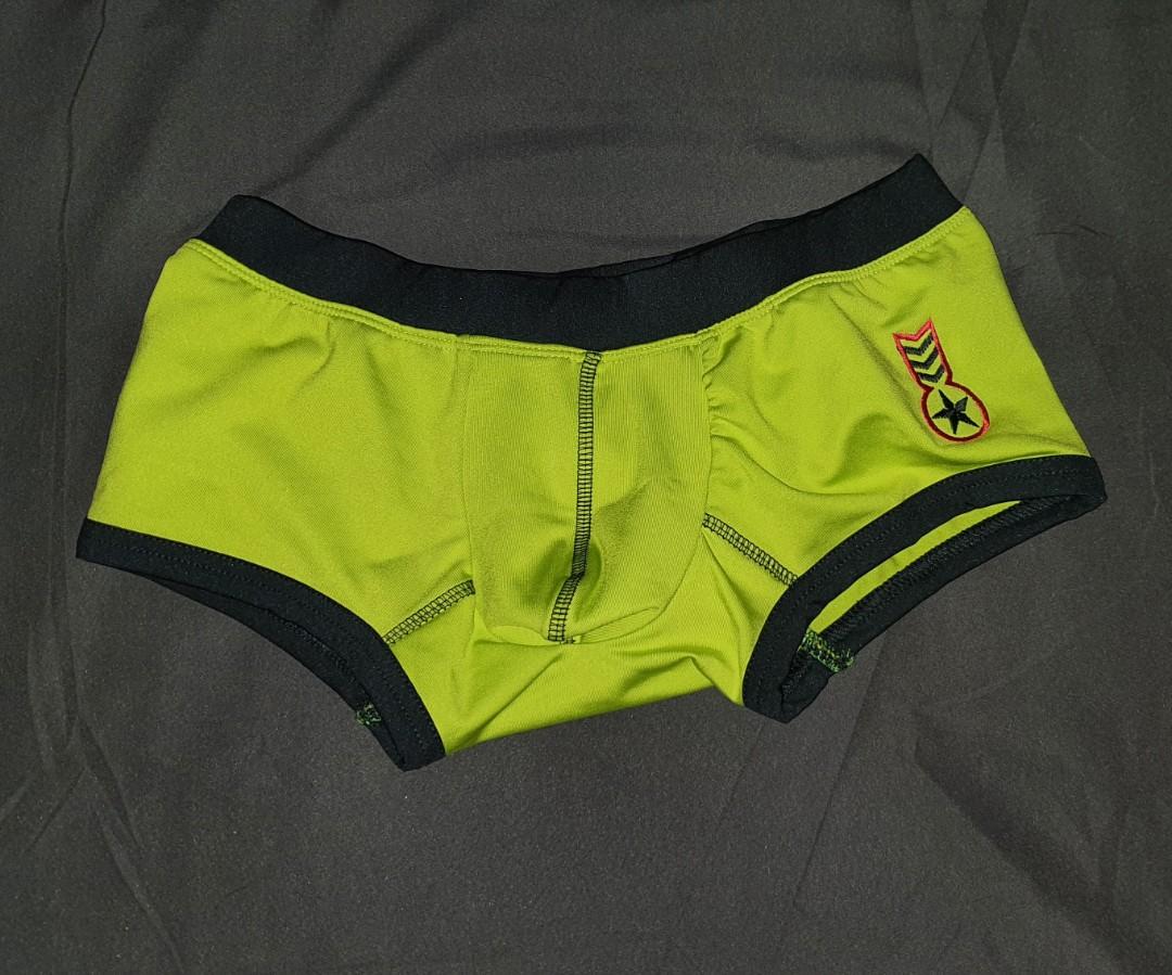 Lime green lowcut swim trunk, Men's Fashion, Bottoms, Swim Trunks ...