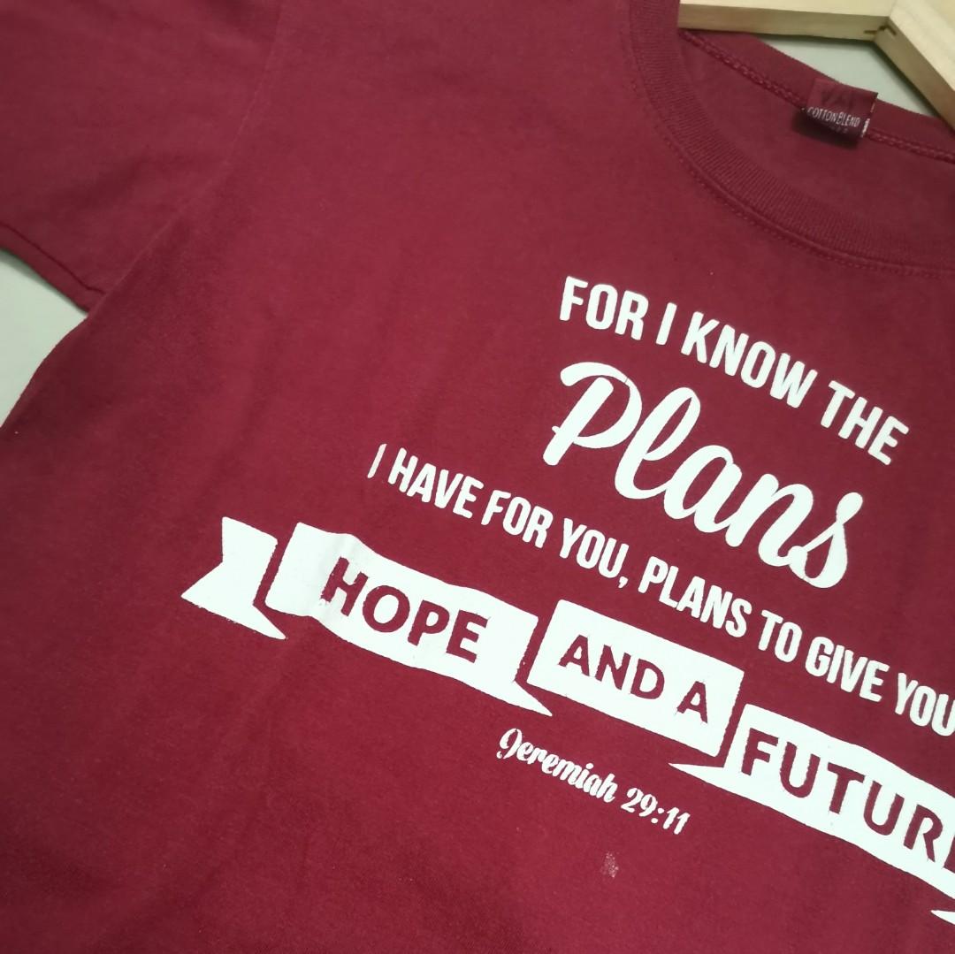 Maroon Bible Verse (Jeremiah 29:11) Shirt, Men's Fashion, Tops & Sets ...