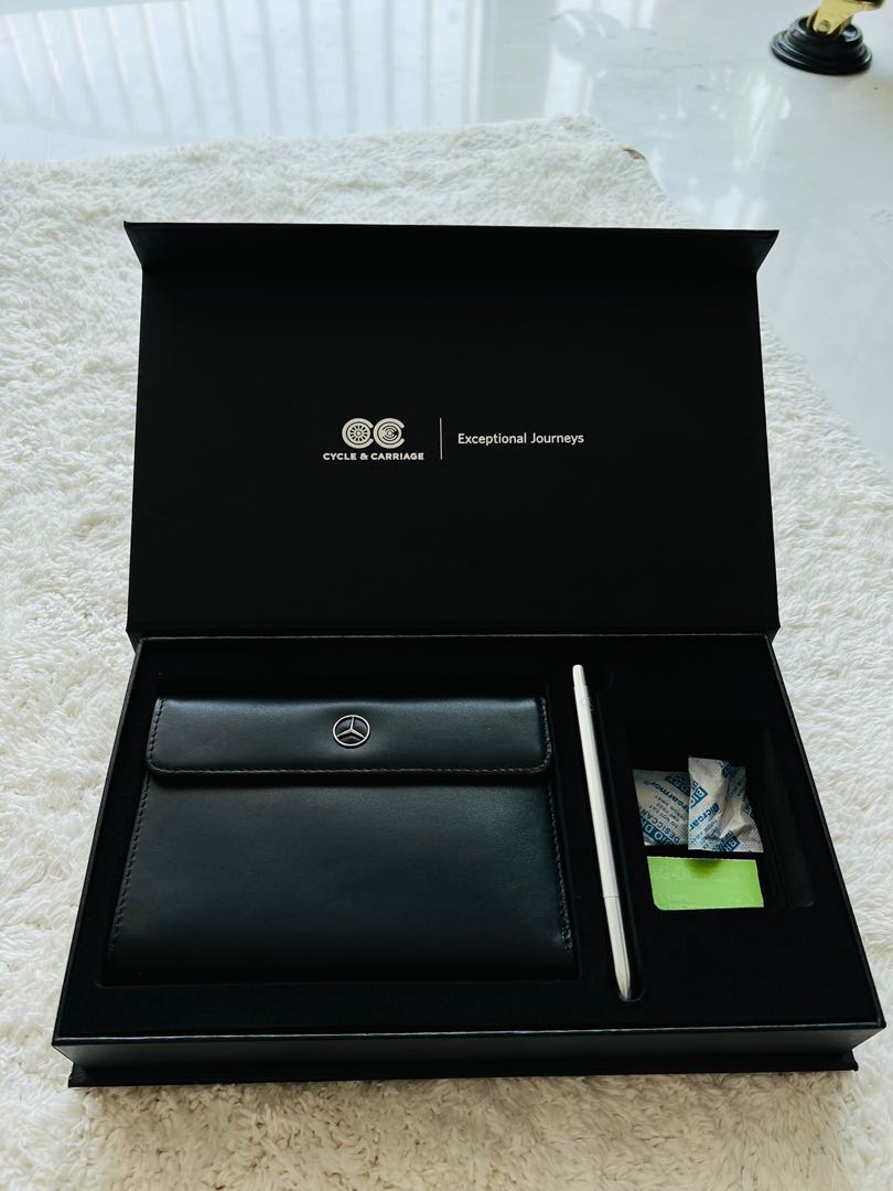 NEW Mercedes RFID Leather Travel Wallet and Pen, Men's Fashion, Watches ...