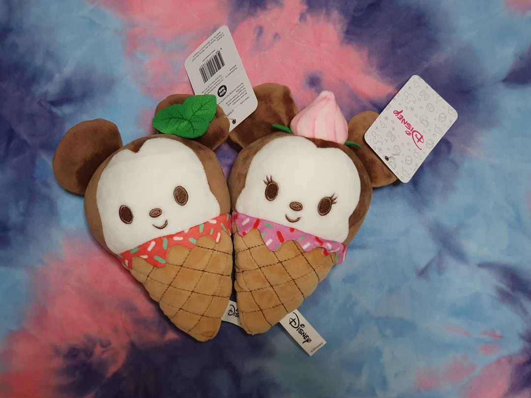Mickey & Minnie mouse Ice cream plush, Hobbies & Toys, Toys & Games on ...