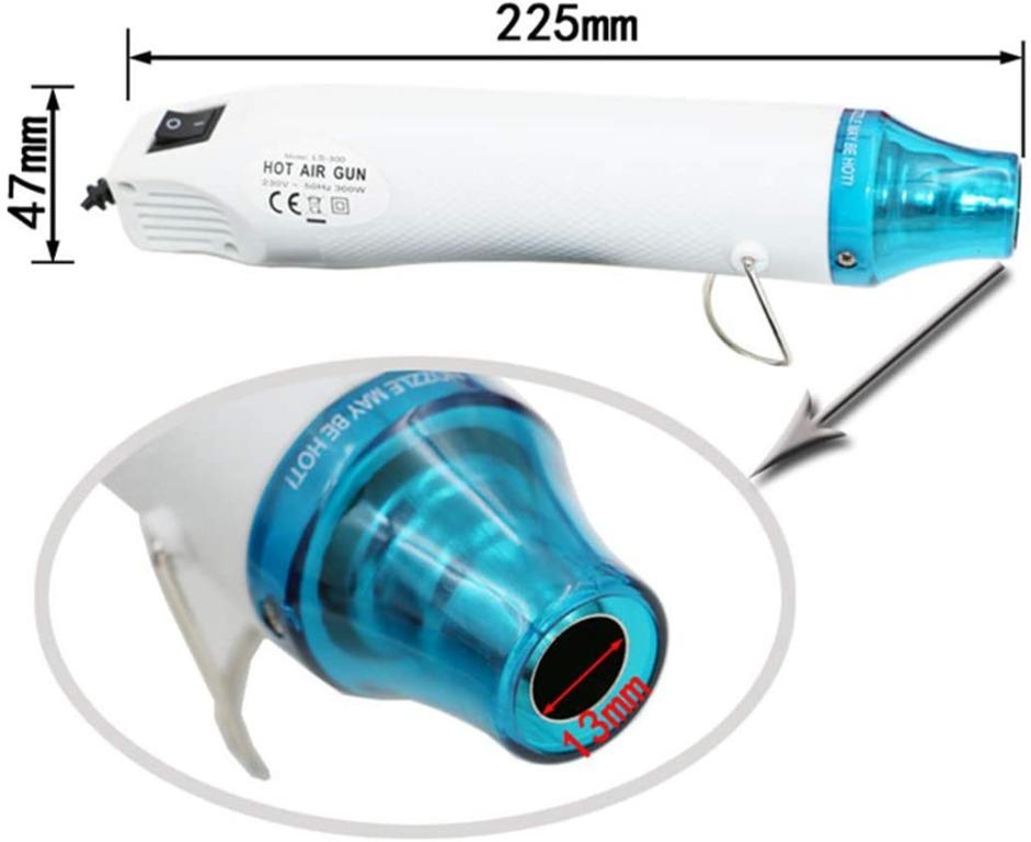 Mini Hot Air Gun, Portable Heat Gun With Stand For Diy Embossing Shrink ...