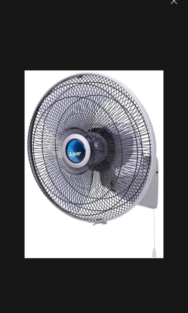 Mitsubishi Wall Fan 16" Inch W16GA Gray Strong Wind, Furniture & Home ...