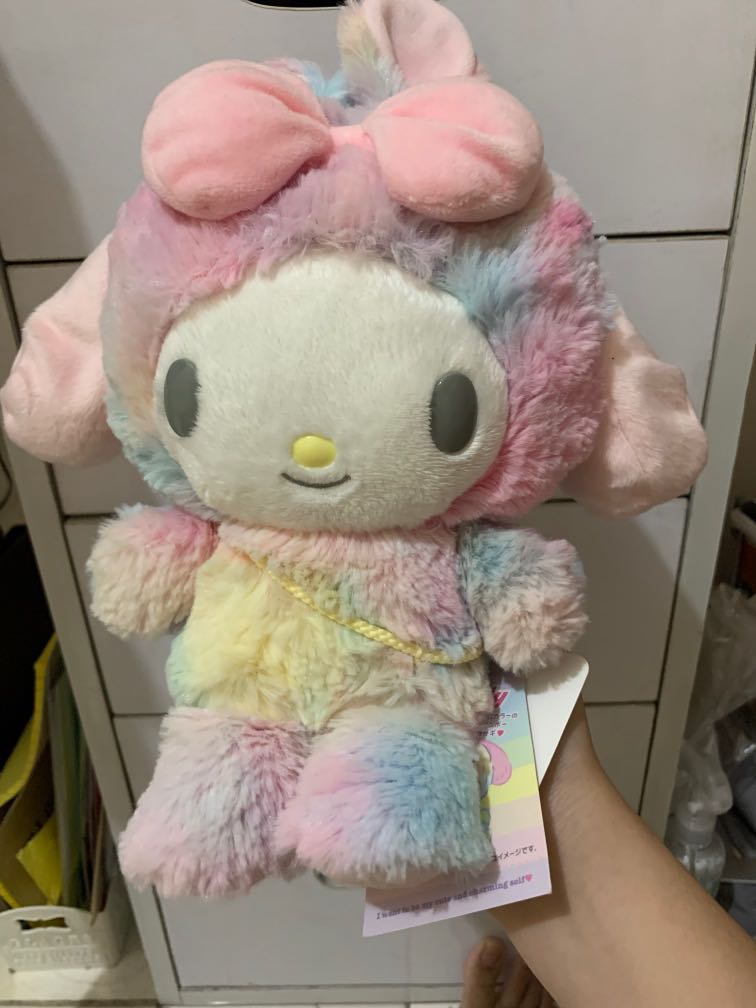 My Melody Easter Bunny Pastel Rainbow Medium Plush Stuffed Toy (rare ...