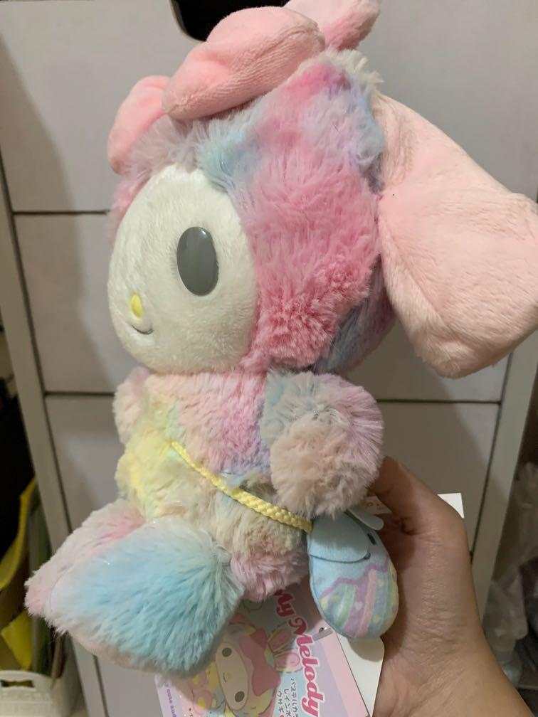 My Melody Easter Bunny Pastel Rainbow Medium Plush Stuffed Toy (rare ...