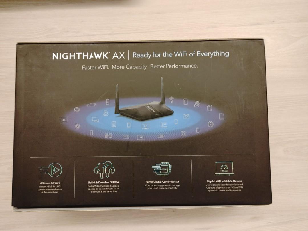 NETGEAR NIGHTHAWK AX4 AX3000 Wi-Fi 6 Router, 電腦＆科技, 電腦周邊及配件, Wifi及上網相關 ...