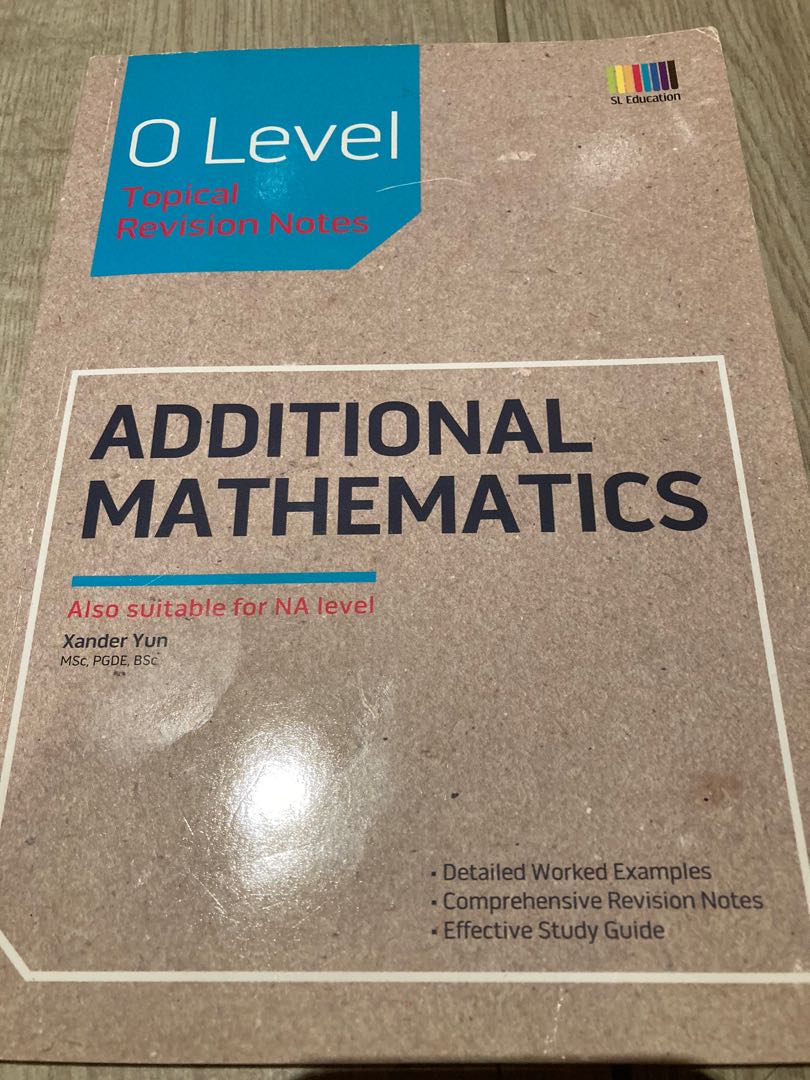 O level topical revision notes for additional maths, Hobbies & Toys ...