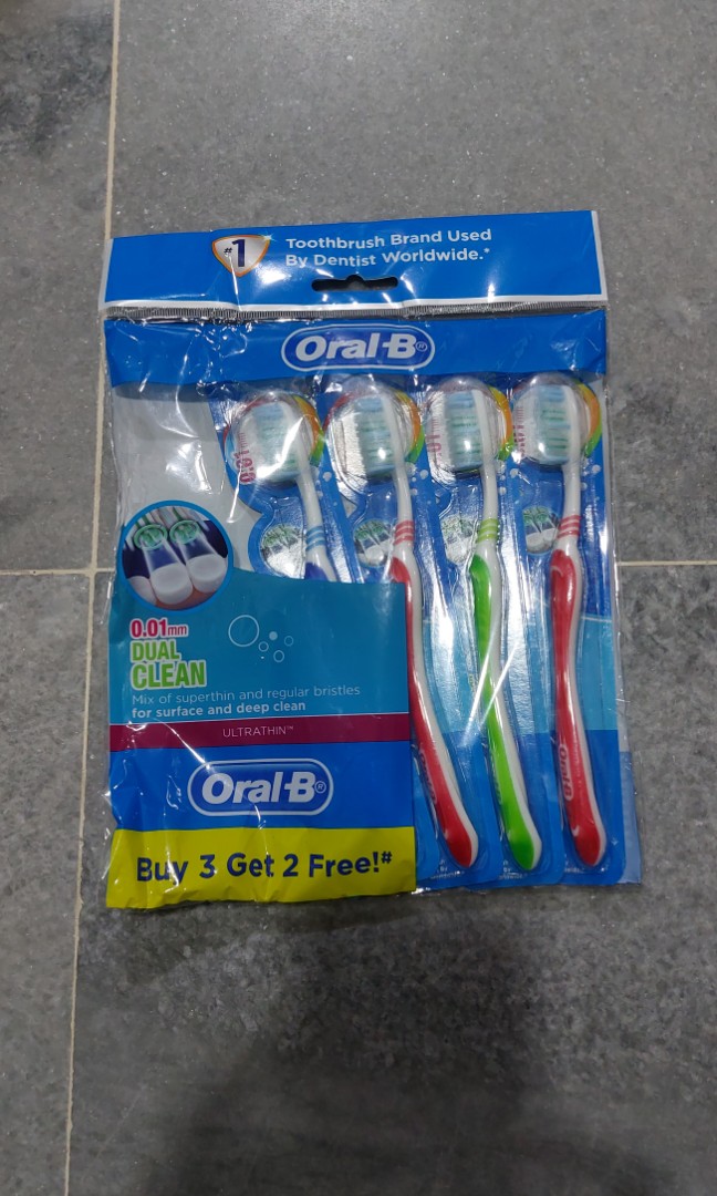 Oral-B Ultra Thin Dual Clean 0.01mm Toothbrush 4 PCs, Beauty & Personal ...