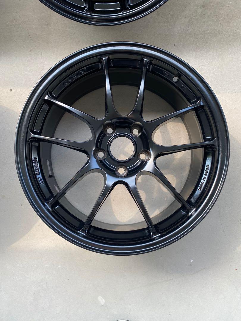 Original Enkei PF01 ( 18 x 8.5J (48) ) M.A.T Flow Form, Car Accessories, Tyres & Rims on Carousell