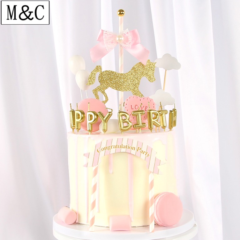 Pink Merry Go Round Cake Topper | Carousel | Birthday Cake Topper ...