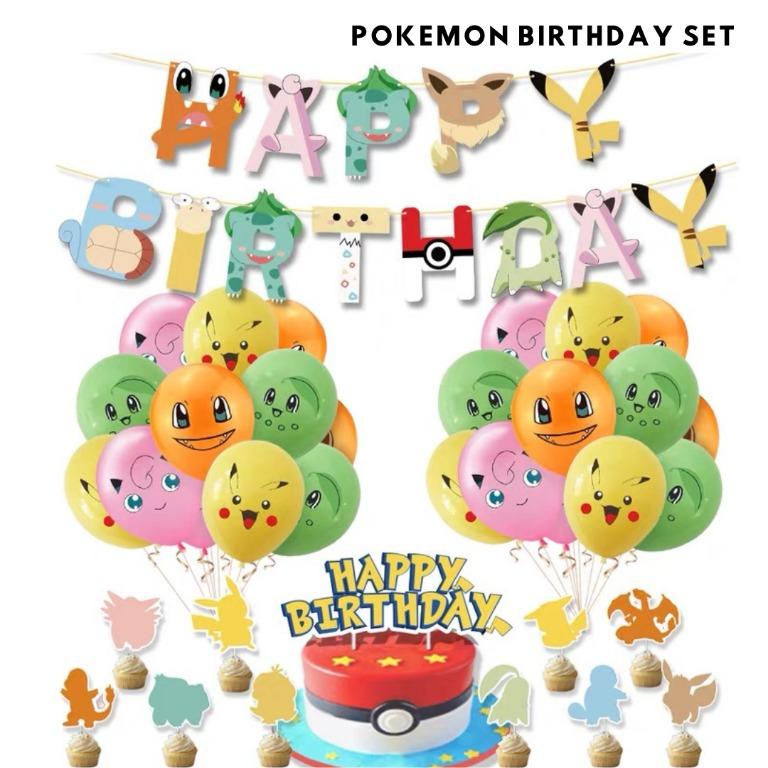POKÉMON Cartoon Foil and Latex Balloon Pokemon Birthday Set [READY ...