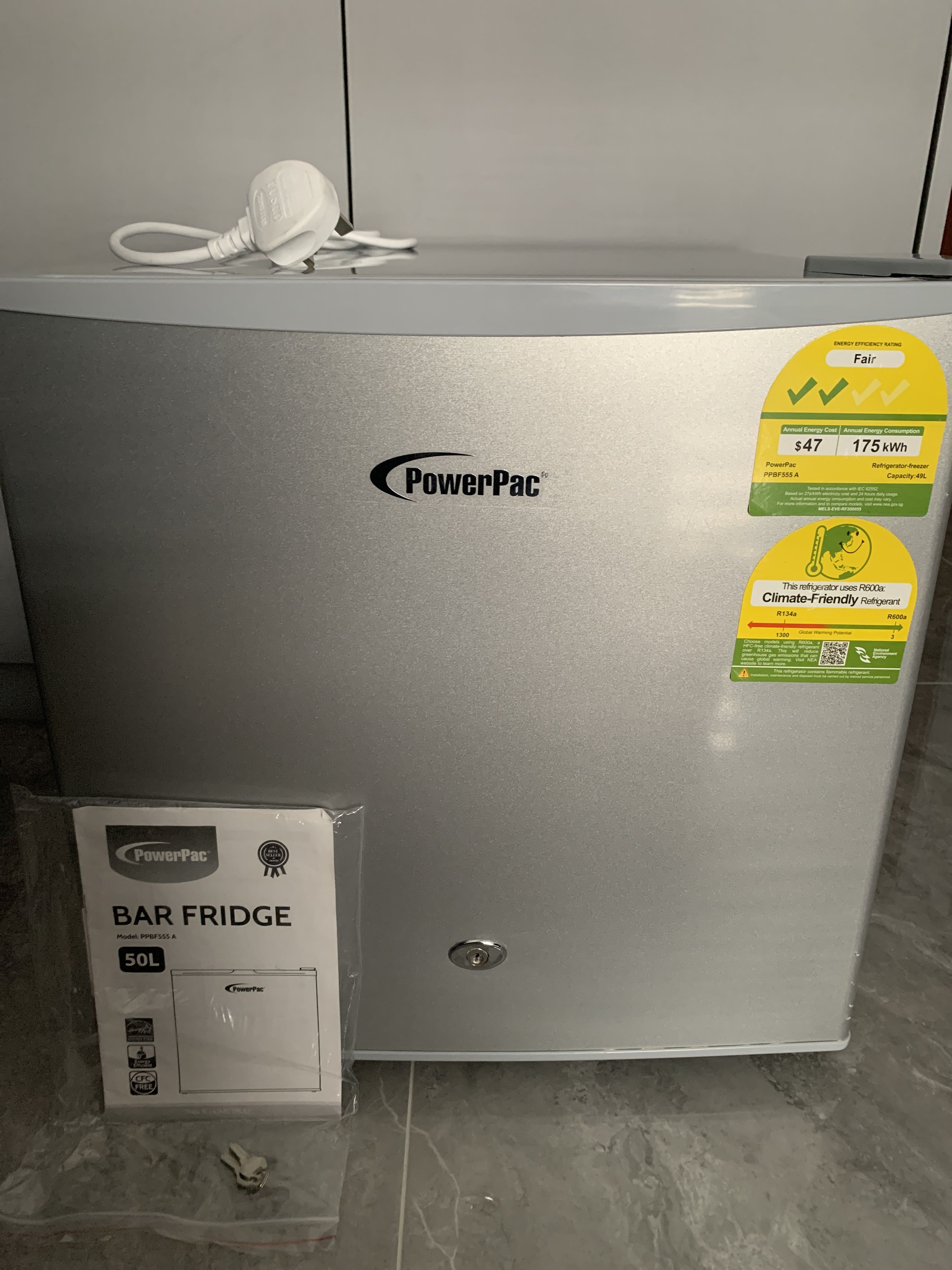 PowerPac 50L Bar Fridge, TV & Home Appliances, Kitchen Appliances ...