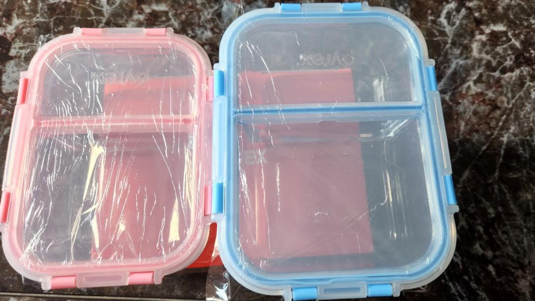 Pyrex Divided Meal Box Set, Furniture & Home Living, Kitchenware ...