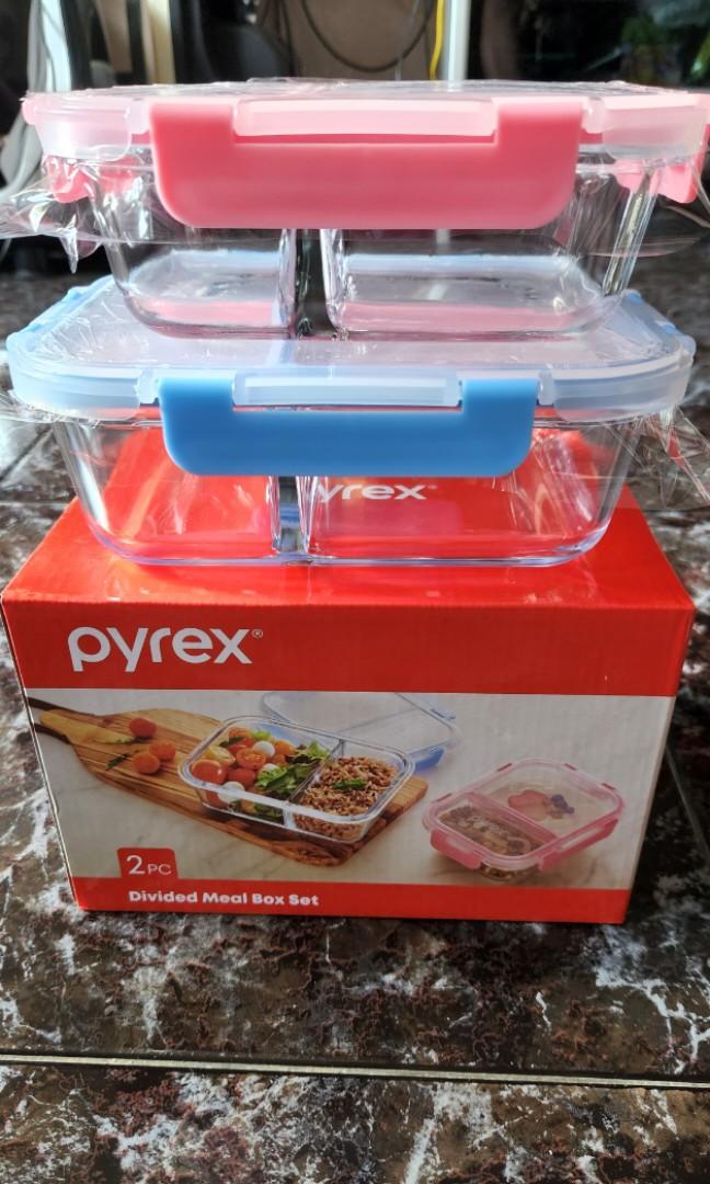 Pyrex Divided Meal Box Set, Furniture & Home Living, Kitchenware ...