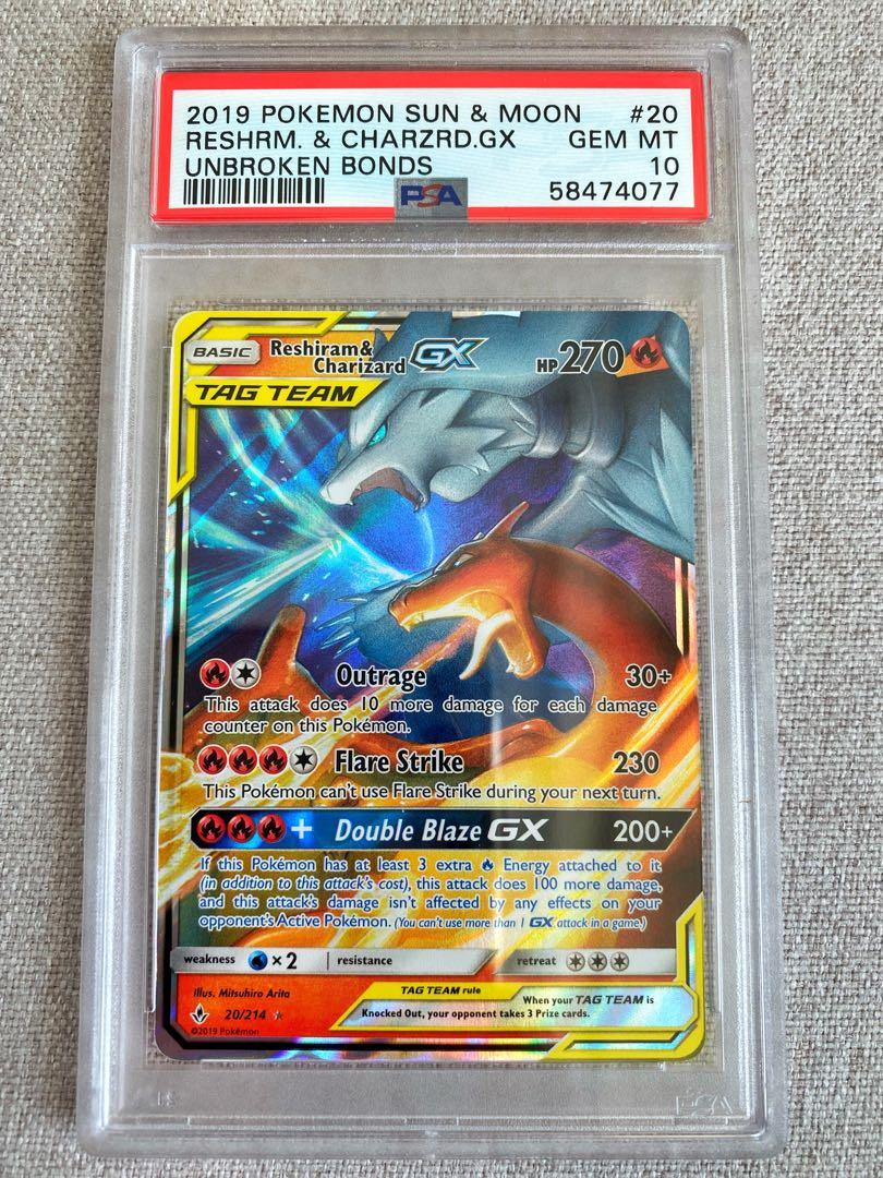 Reshiram charizard Tag Team PSA 10, Hobbies & Toys, Toys & Games on ...