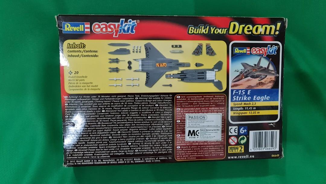 Revell Easy Kit F-15 E Strike Eagle Scale 1:100, Hobbies & Toys, Toys ...