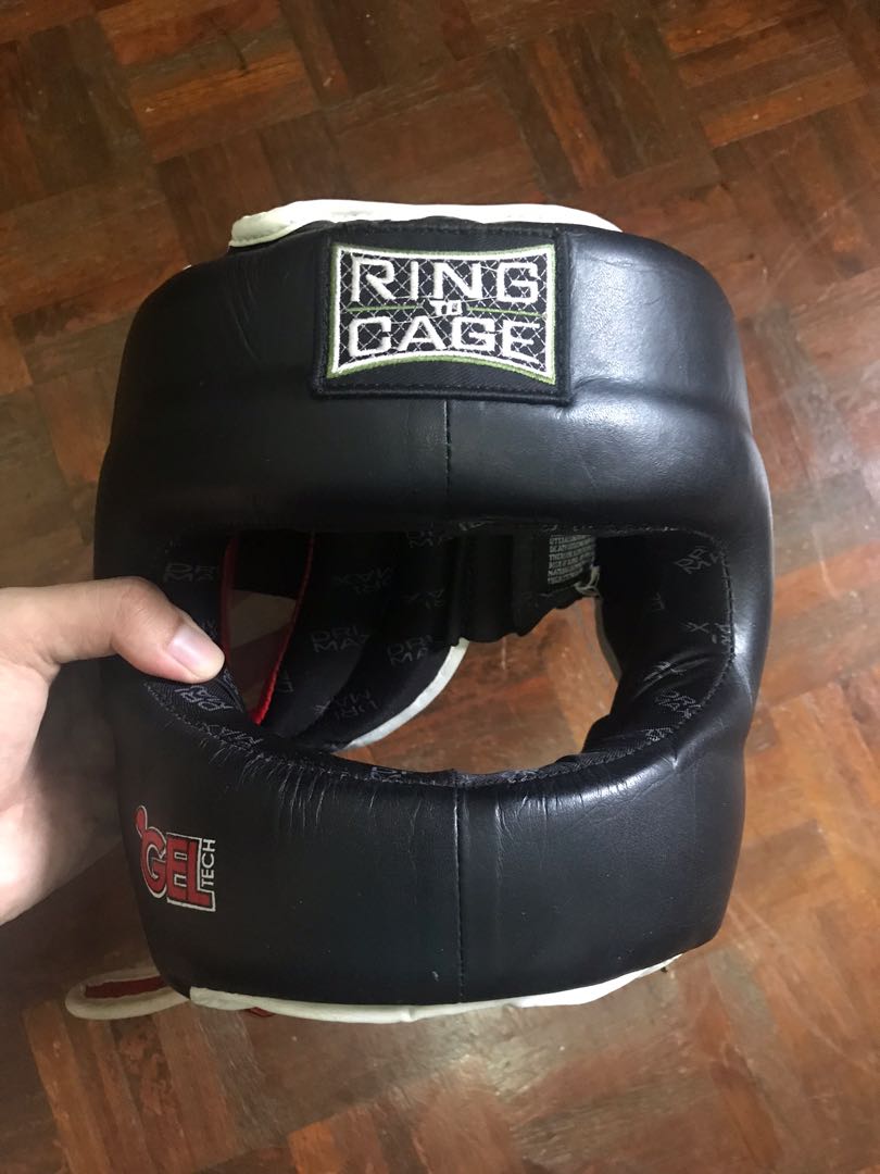 Ring to Cage Deluxe Full Face GelTech Sparring Headgear 2.0, Sports ...